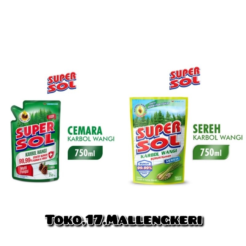Jual SuperSol Varian Sereh dan Cemara isi 750ml | Shopee Indonesia