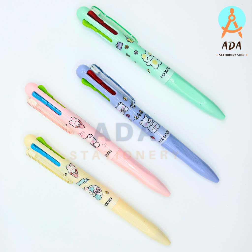 Jual (1 pc ) pulpen 4 warna vanco / vc 6201 / bolpen cetek 4warna ...
