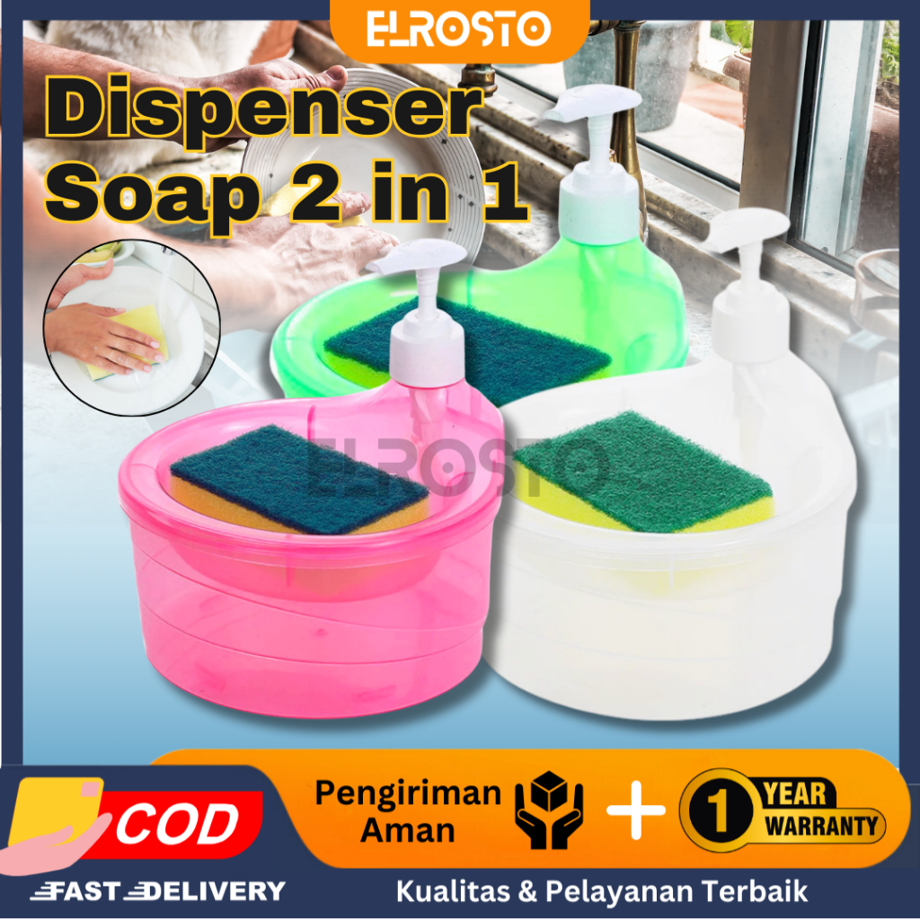 Jual ELROSTO Tempat Sabun Dan Spons Cuci Piring Model Bulat & Persegi ...