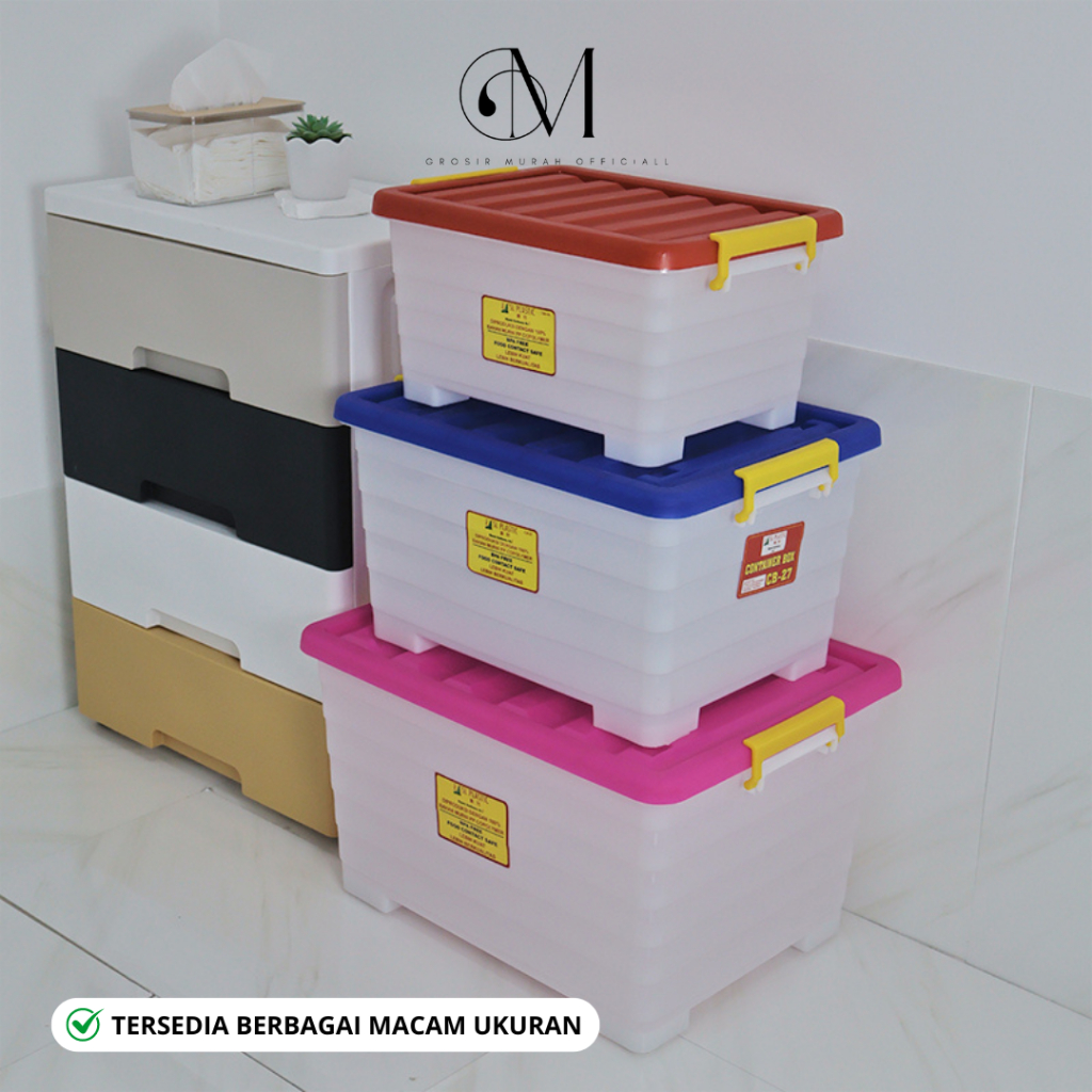 Jual GMO Kontainer Box Plastik Container Box Penyimpanan Barang Size 16 ...