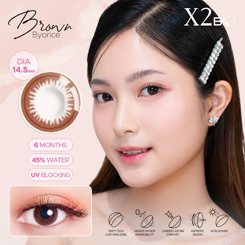 Jual SOFTLENS X2 BIO BLACK dan BROWN BYONCE | x2 bio black brown normal ...
