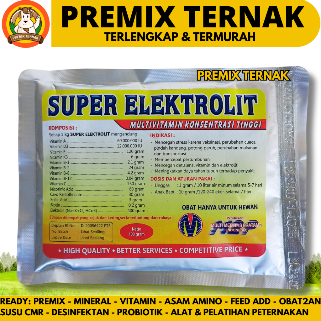Jual SUPER ELEKTROLIT 100 GRAM M2P - Multivitamin Konsentrasi Tinggi ...
