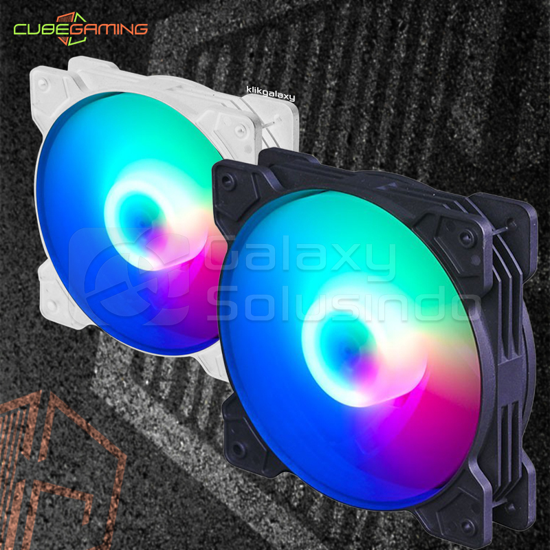Jual Cube Gaming FIX Rainbox RGB 120mm Fan Case - Black / White ...