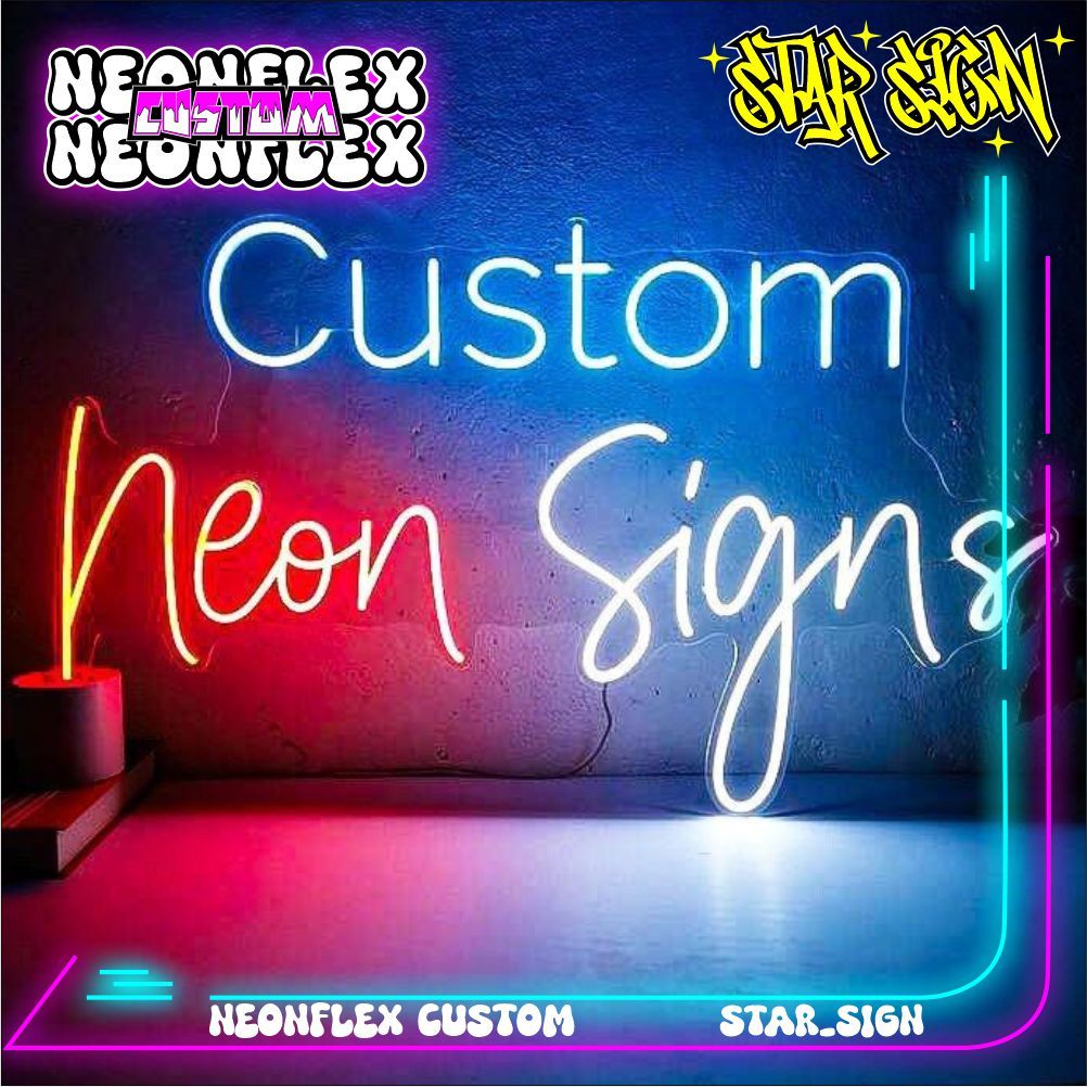 Jual STAR SIGN Lampu LED Neon Sign Custom - Dekorasi Papan Nama Huruf ...