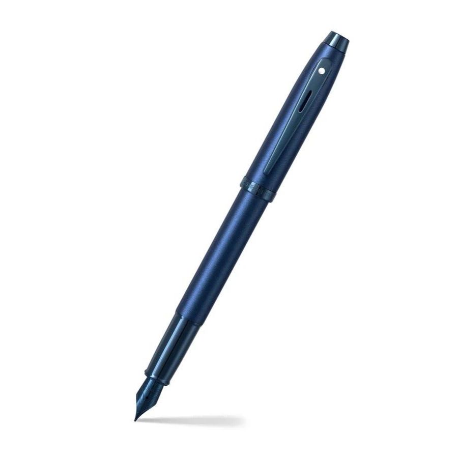 Jual Sheaffer® 100 Satin Blue With PVD Blue Trim Fountain Pen | Shopee ...