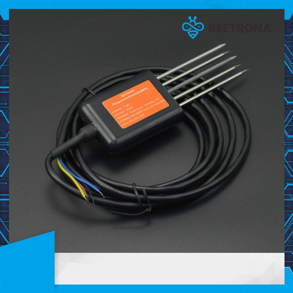 Jual DFRobot Sensor Suhu Kelembapan pH Tanah MODBUS-RTU RS485 Soil ...