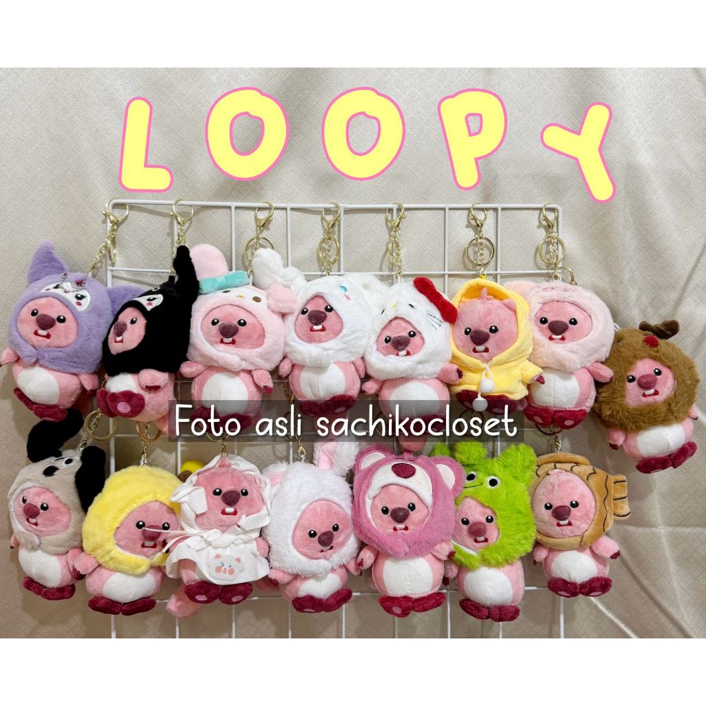 Jual loopy pororo keychain plush gantungan kunci lucu | Shopee Indonesia