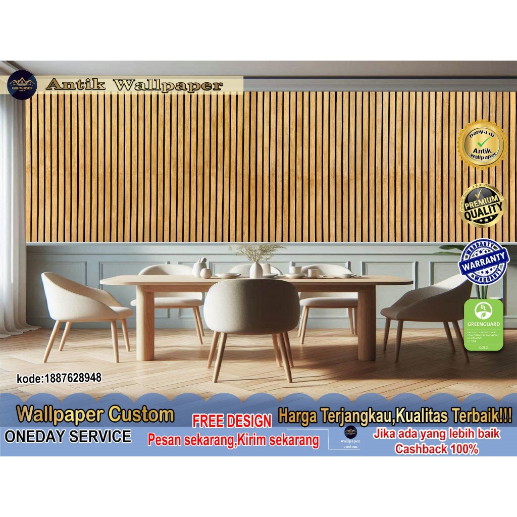 Jual Wallpaper Custom 3D & Wallstiker Custom 3D Tema Wallpaanel | Kayu ...