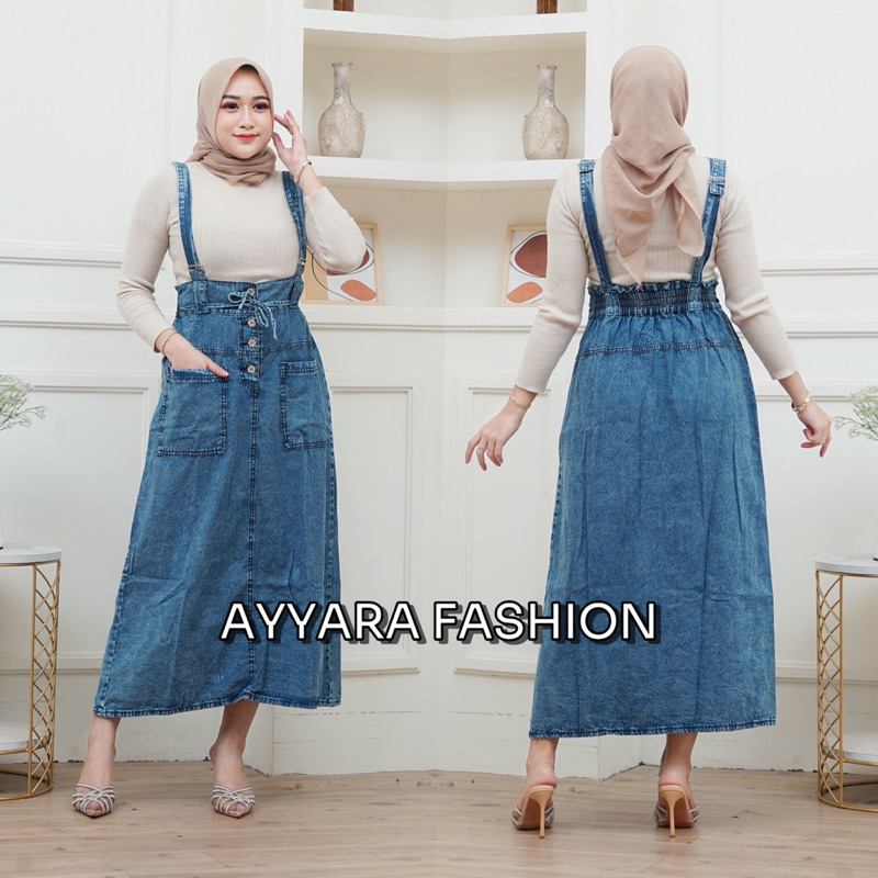 Jual OVERALL ROK JEANS DENIM KEKINIAN - OVERALL JEANS WANITA - BAJU ...