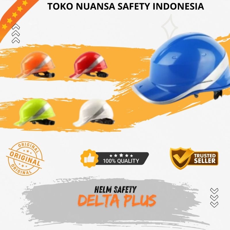 Jual Helm Safety Proyek Delta plus Sudah + Tali Dagu | Shopee Indonesia