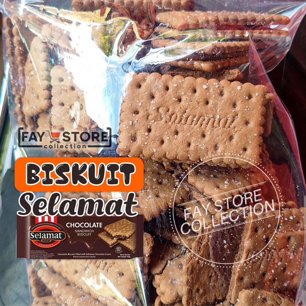 Jual Biskuit Selamat Sandwich Coklat Kiloan enak murah fresh / Selamat ...