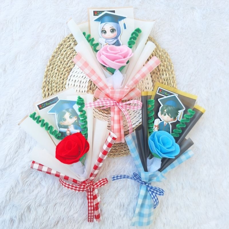 Jual buket bunga wisuda | buket bunga sidang | buket bunga perpisahan ...