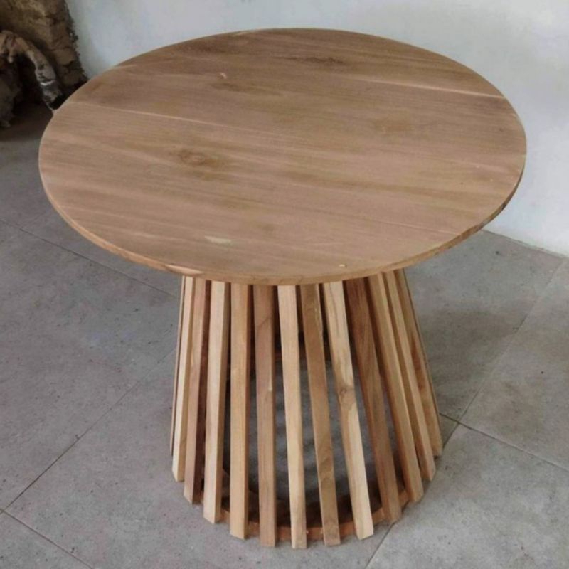 Jual Meja Tamu / Meja Teras / Meja Cafe Kayu Jati Minimalis Mentahan ...