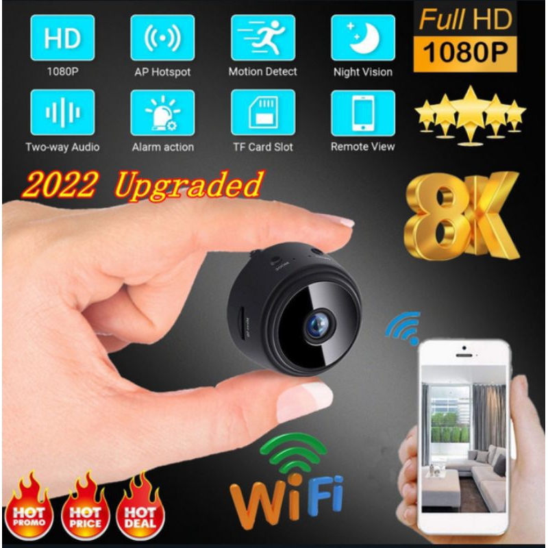 Jual IP Camera A9 Mini Spy WiFi HD 1080p Smart Cctv Wireless | Shopee ...
