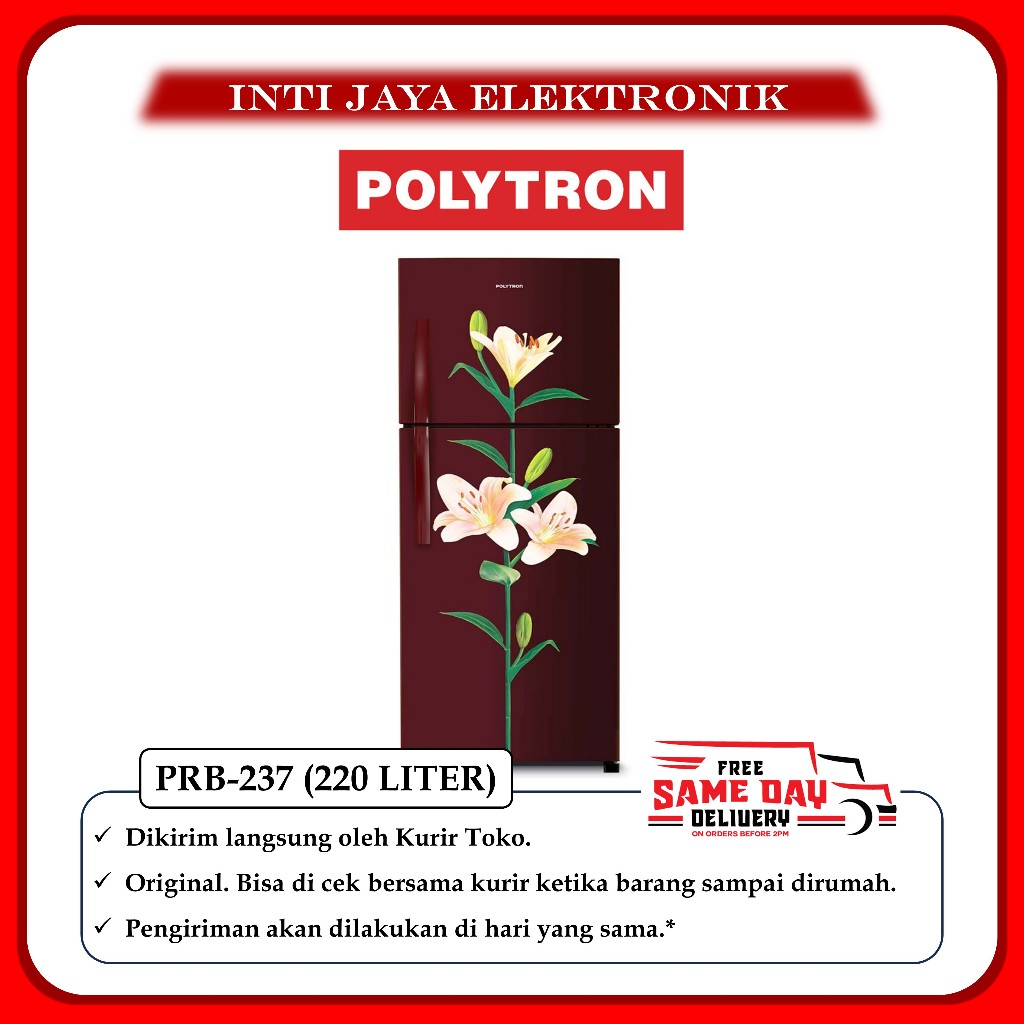 Jual KULKAS POLYTRON 220 LITER 2 PINTU - PRB-237 || POLYTRON PRB237 PRB ...
