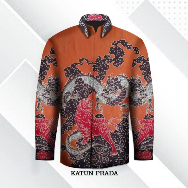 Jual Pola Kemeja Batik Tulis Asli /pekalongan batik klasik prada emas ...
