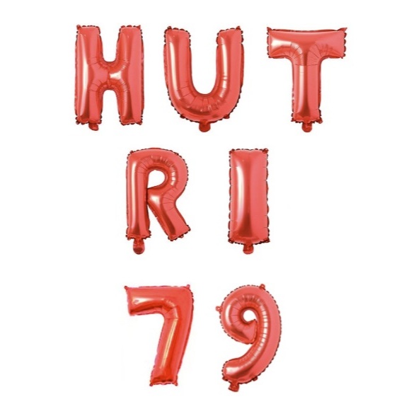 Jual Balon Set Huruf HUT RI 79 Merah | Shopee Indonesia
