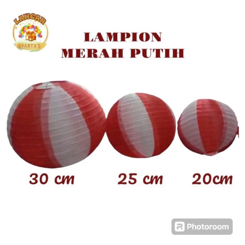 Jual Lampion kain merah putih/dekorasi lampion merah putih | Shopee ...