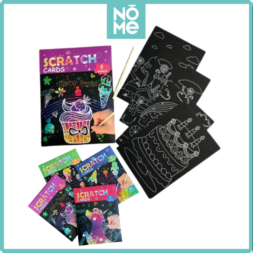 Jual SCRATCH 4s / BUKU MAGIC WARNA / BLACK CARDBOARD MINI / SCRATCH ...