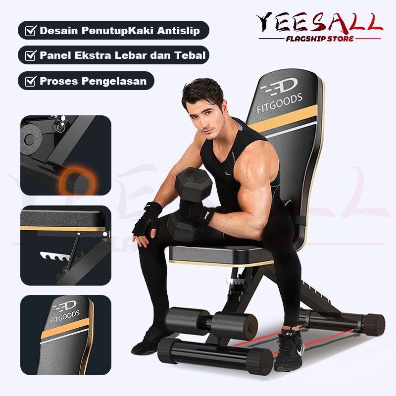 Jual Bench press home gym/Adjustable Bench Press Bangku Sit Up ...