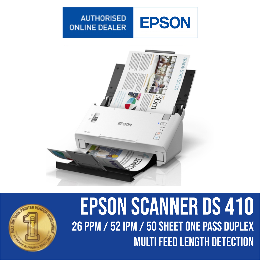Jual Epson WorkForce DS-410 A4 Duplex Sheet-fed Document Scanner ...
