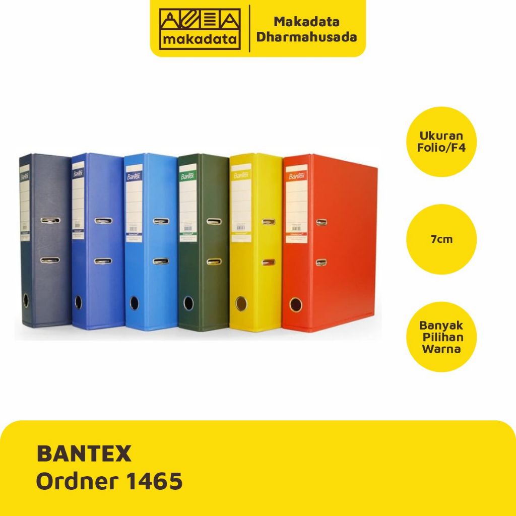 Jual ORDNER BANTEX PVC 1465 UKURAN FOLIO/F4 - 7CM WARNA-WARNI (1 PCS ...