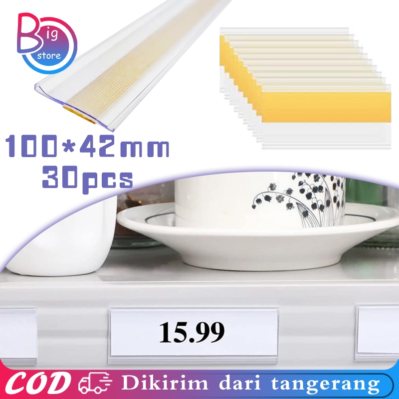 Jual Isi 30pcs Price Tag Label Harga Tempel Price Tag Holder PVC Label ...