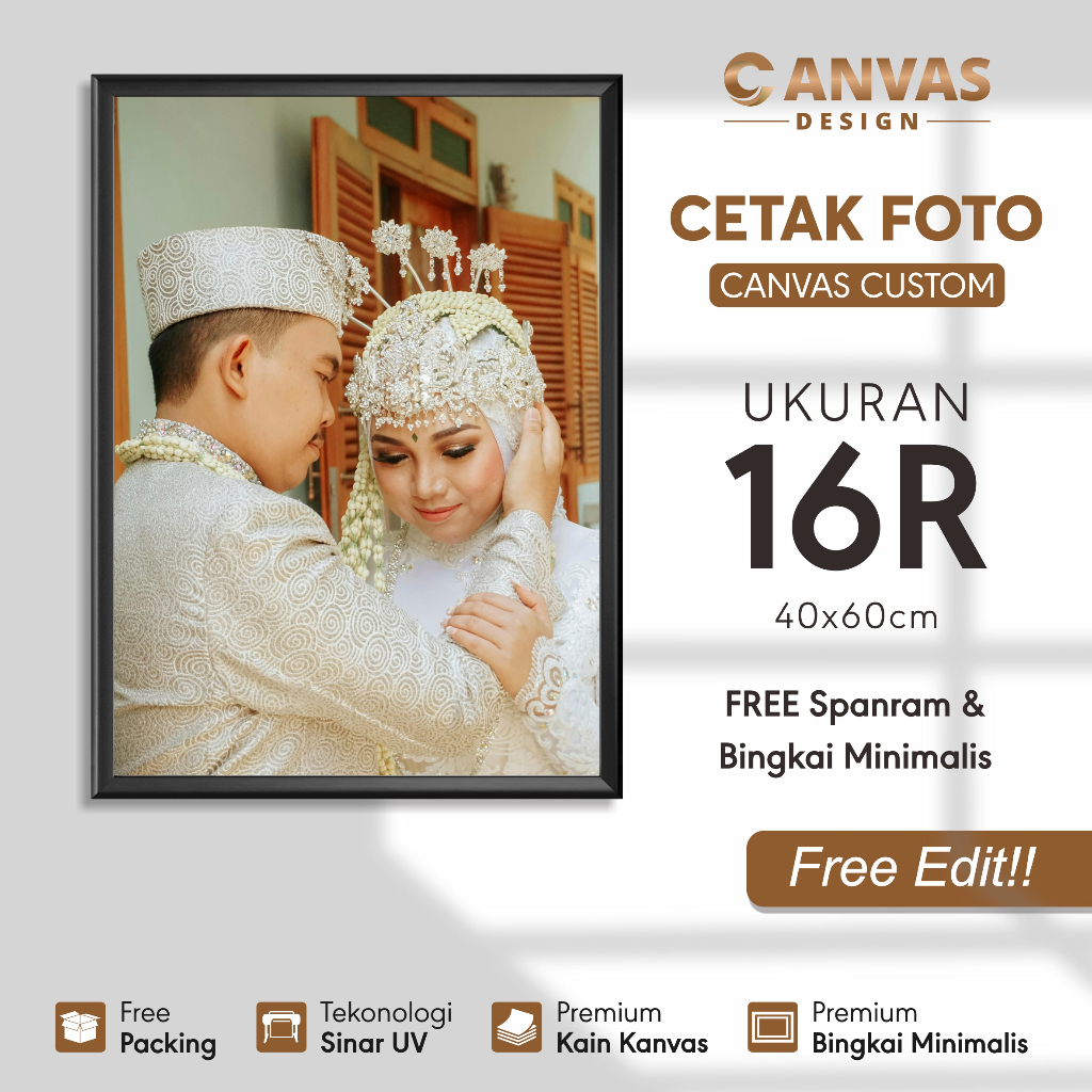 Jual Cetak Foto Kanvas 40x60cm 16R Include Frame Minimalis | Canvas Photo Print | Shopee Indonesia