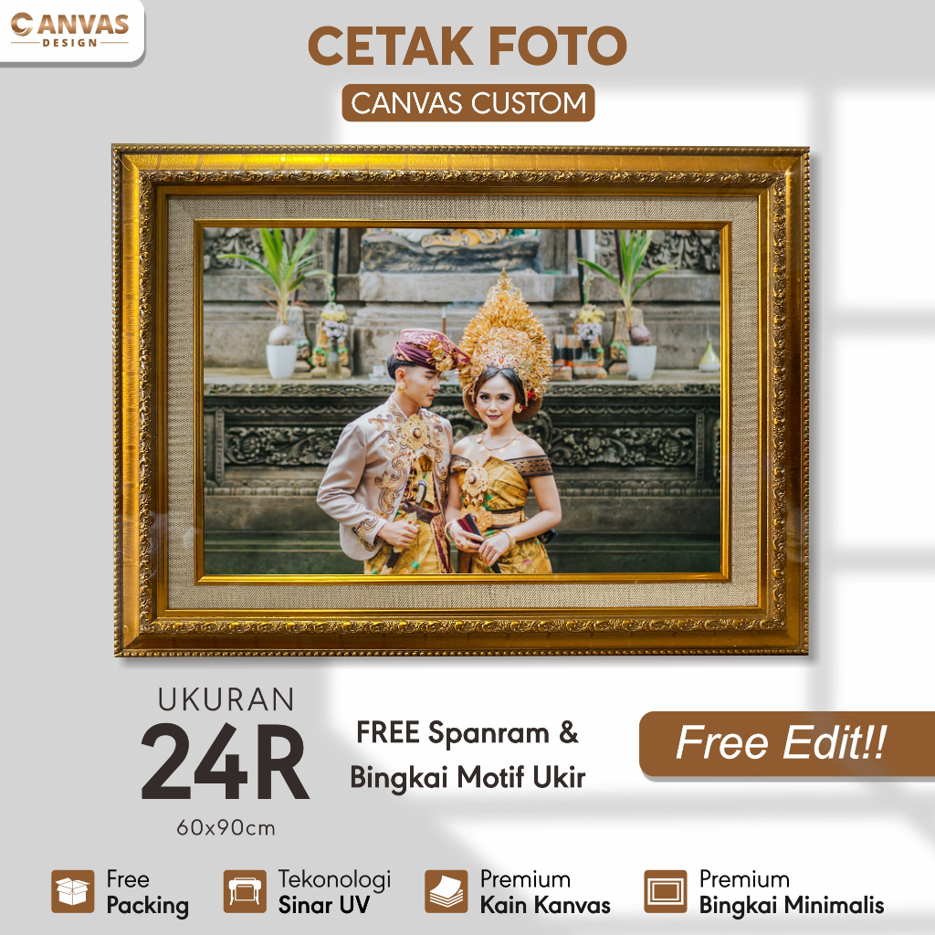 Jual Cetak Foto Kanvas 24R (60x90) Dan Bingkai Ukir | Canvas Photo ...