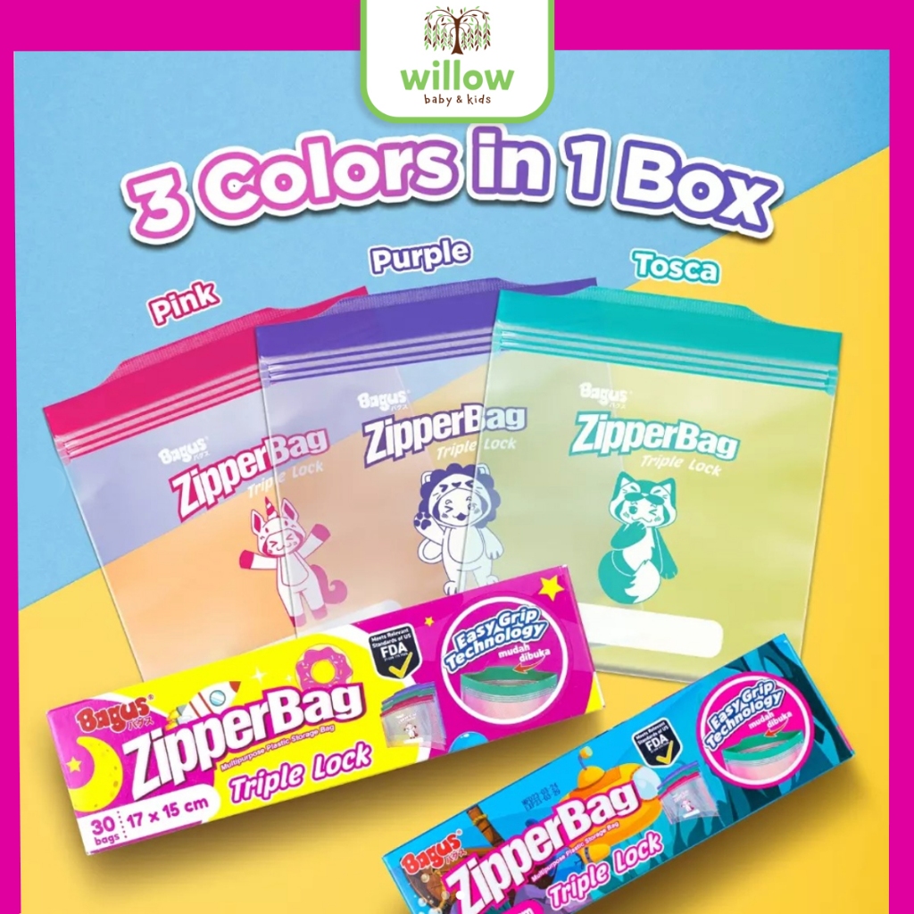 Jual Wadah Penyimpanan - Bagus Zipper Bag Kids 17X15 30S | Shopee Indonesia