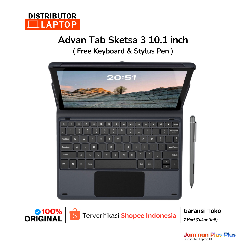 Jual Advan Tab Sketsa 3 Layar 10.1” HD IPS 128GB RAM 6GB Android 13 ...