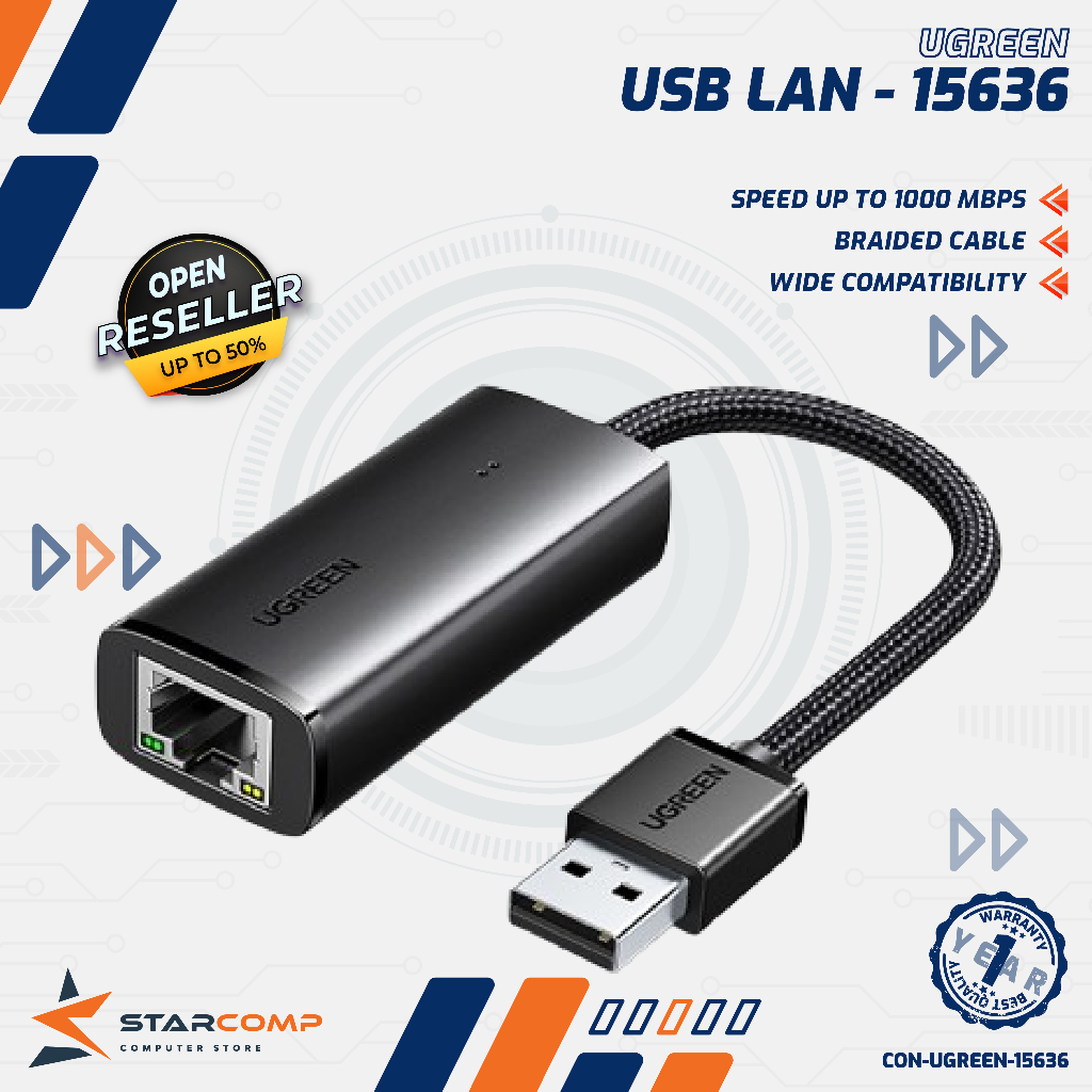 Jual UGREEN 15636 USB A 3.0 to LAN RJ45 Ethernet 1000Mbps Adapter ...