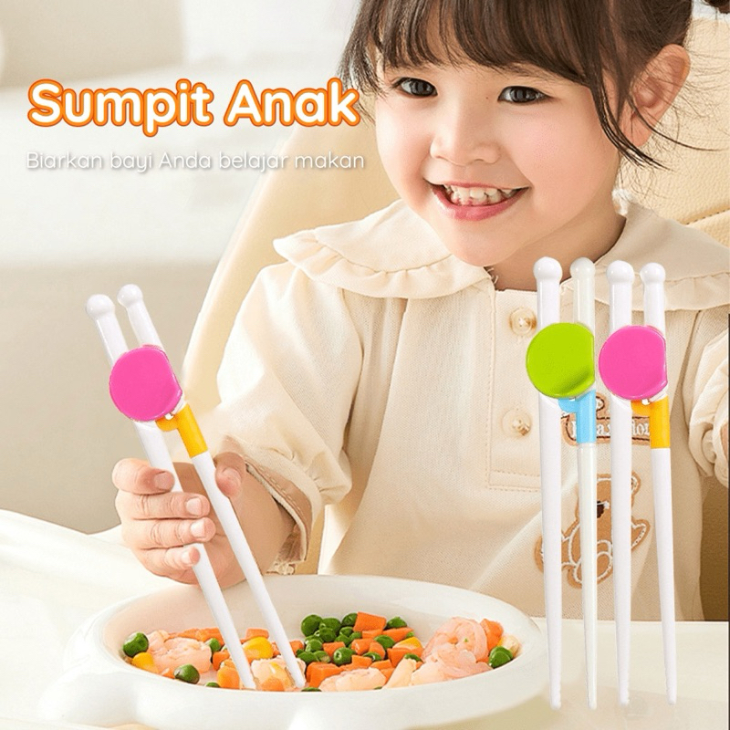 Jual Sumpit Belajar Anak Children Chopstick Training Latihan Makan Anak ...