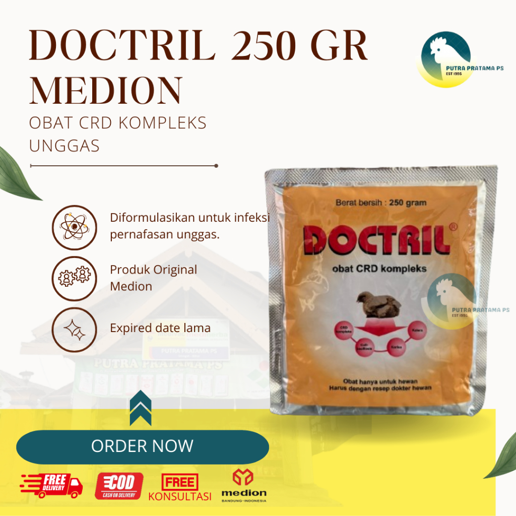 Jual DOCTRIL 250 GRAM MEDION Obat CRD Kompleks Unggas | Shopee Indonesia