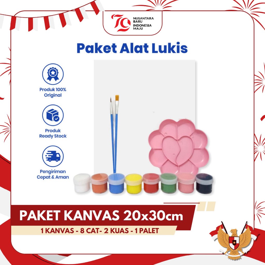 Jual Paket Alat Lukis Anak Lengkap 1 Set 20x30 cm Peralatan Melukis ...