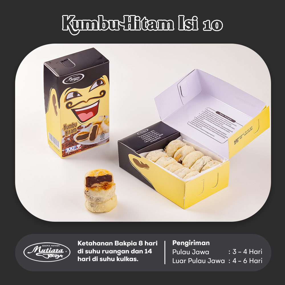 Jual BAKPIA MUTIARAJOGJA KUMBU HITAM ISI 10 | Shopee Indonesia