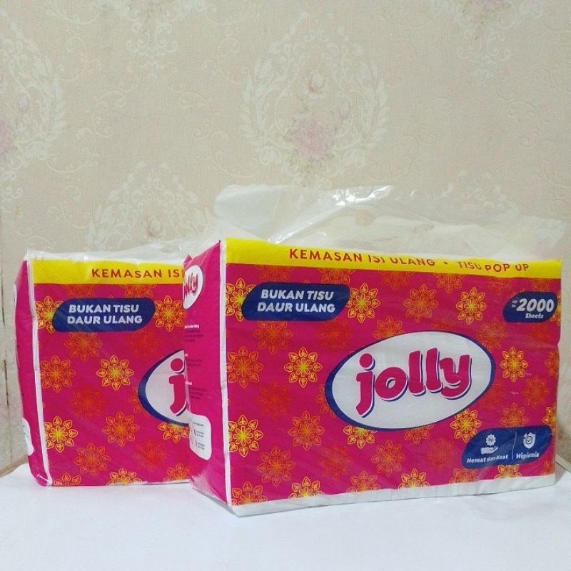 Jual Tisu Jolly 1 kg belah 2 / tissue kiloan 1000 gr potong 2 isi ulang ...
