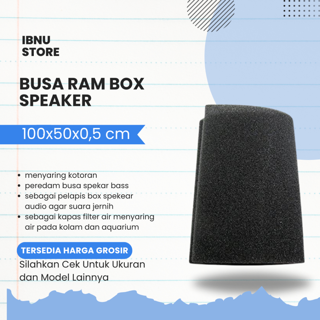 Jual Busa Ram Box Speaker 100x50x0,5 cm - Busa Ram Anti Air | Shopee ...