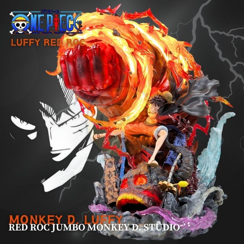 Jual Action Figure Monkey D Luffy Red Roc Statue Onepiece Monkey D ...