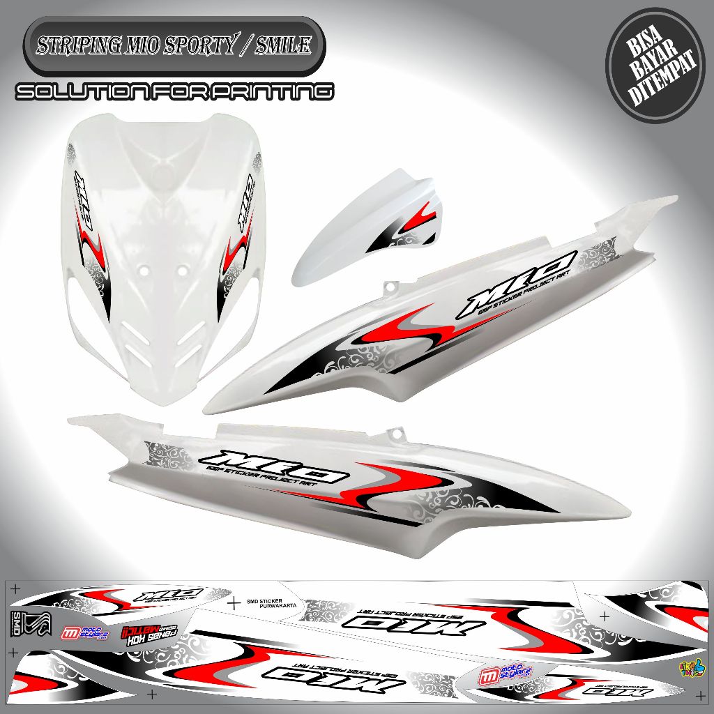 Jual STRIPING VARIASI STICKER YAMAHA MIO SMILE / MIO SPORTY MOTIF ...