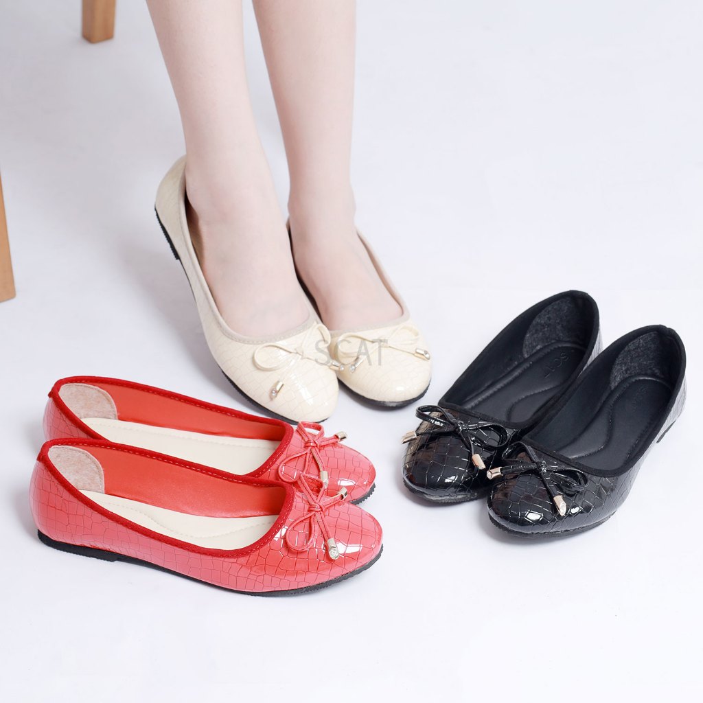 Jual SCAT - Shelly Flatshoes Wanita / Sepatu Kerja / Sepatu Ballet ...