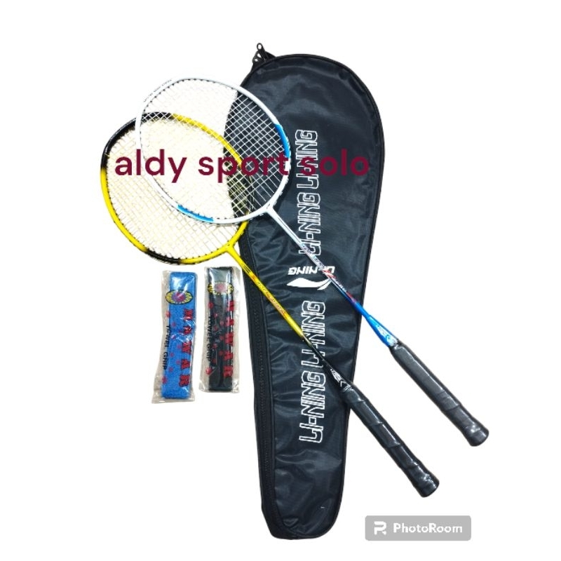 Jual RAKET BADMINTON SEPASANG 2 RAKET 2 GRIP 1TAS | Shopee Indonesia