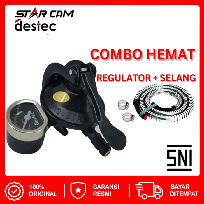 Jual REGULATOR GAS DESTEC STARCAM REGULATOR ANTI BOCOR DOUBLE LOCK LPG ...