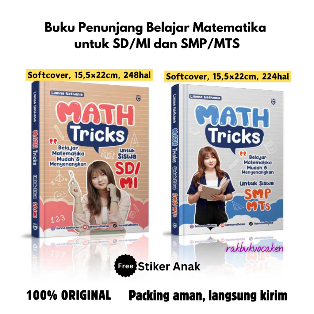 Jual Buku Penunjang Pembelajaran Matematika Anak SD SMP Math Tricks SD ...