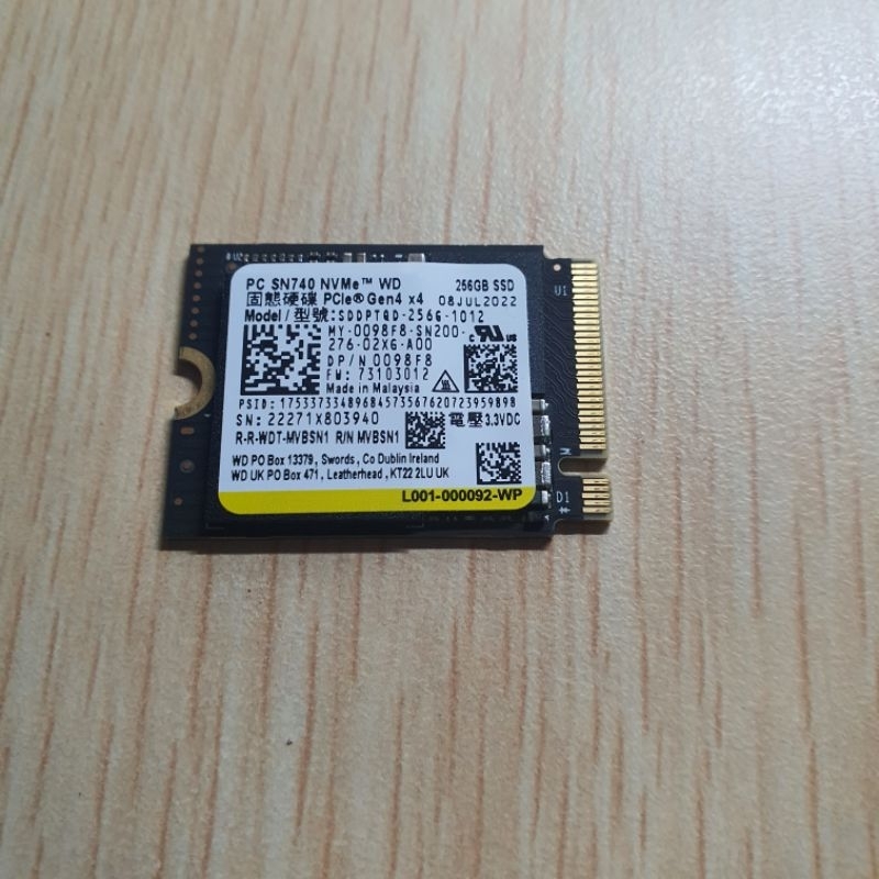 Jual ssd nvme 256gb 2230 gen4 gen 4 original | Shopee Indonesia