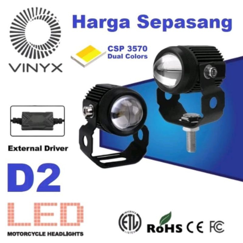Jual Lampu Tembak Sorot Laser GUN LED VINYX D2 Mobil Motor 30Watt 2 ...