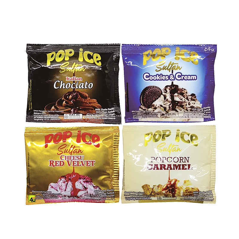 Jual POP ICE Sultan - Milk Shake Powder - PAKET 5 SACHET | Shopee Indonesia