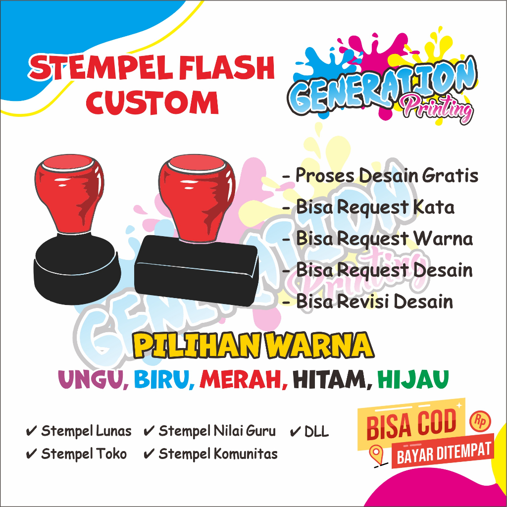 Jual STEMPEL DESAIN SENDIRI COSTUM SESUAI KEINGINAN BERBAGAI UKURAN DAN ...