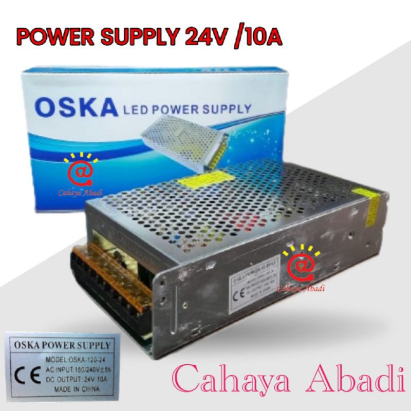 Jual LED Power Supply 24V 10A / Trafo LED Strip 24 Volt DC 10A ...