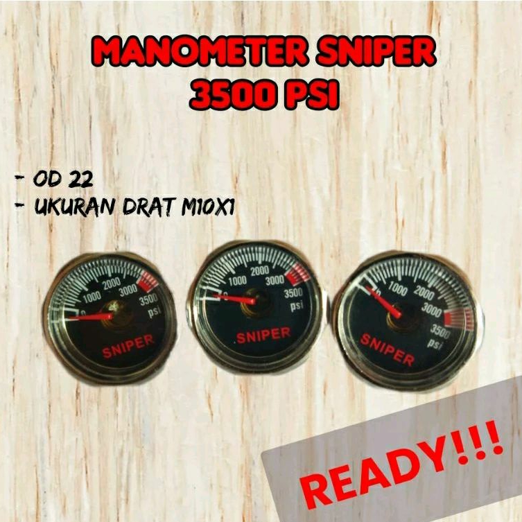 Jual HABIS // Manometer Kecil Pompa Pcp, Manometer 3500 Psi, Manometer ...